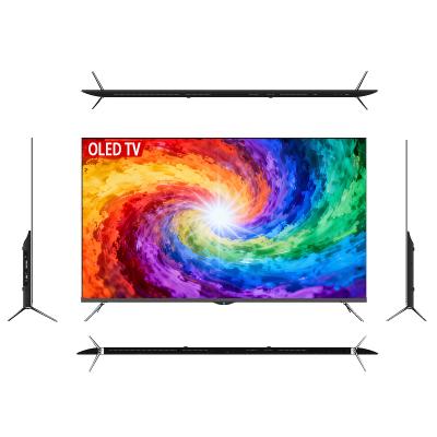 China Frameless Led Tv Accept Custom OEM Android Tv Smart 43 50 55 65 75 85 Inch Smart Tvs 4K Ultra OLED Televisions for sale