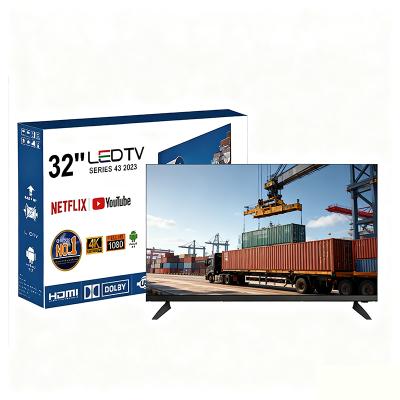 China Custom Logo 2k 4K Android Flat Screen Tv Smart 32 43 50 55 65 inch Smart Television with Wifi Webos Frameless Curved TV for sale