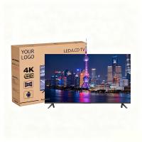 China Hot Sale 4K UHD 55 Inch Smart LED TV Android WiFi Tempered Glass Smart TV for Hotels for sale
