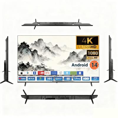 China Accept Custom OEM Normal Led Tv Set 4k Android Tv Smart 32 40 43 50 55 65 75 85 Inch Television for sale