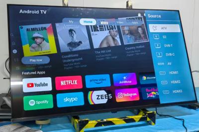 China Customized LED TV 4K 55inch Frameless Smart Android TV Clear Picture Quality for sale