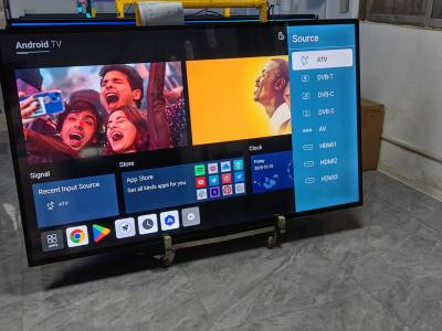 China Custom Cheap 55 65 75 Inch China Smart Android LCD LED Ultra HD Flat Screen TV for sale