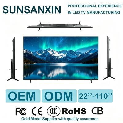China 32 55 Inch Frameless Smart LED TV Android OS Wide Color Gamut 3 HDMI Ports for sale