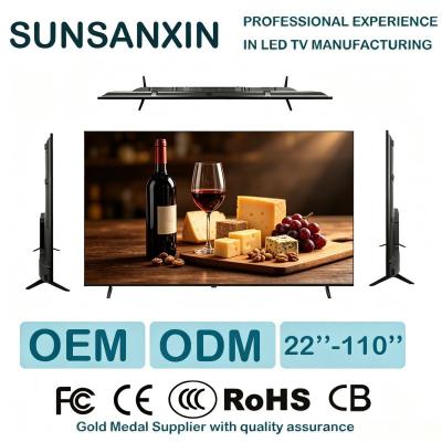 China Large 32 85 Inch Frameless Smart TV 4K Ultra HD for Home Theater Gaming for sale