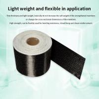 China Reinforcement Carbon Fiber Cloth Roll Tape Lightweight Unidirectional Carbon Fiber Tape for Pultrusion Process Concrete Repair for sale