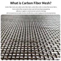 China High Tensile Carbon Fiber Mesh Cloth Building Structural Reinforcement Carbon Fiber Mesh for Wall Repair Strengthening for sale