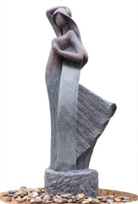 China Glass Cascading Copper Water Fountains In Fiberglass / Resin Material for sale