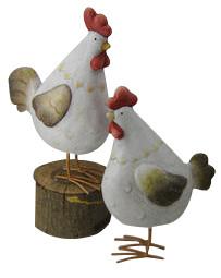 China S017TC Unique Rooster Animal Garden Ornaments Weather Resistant for sale