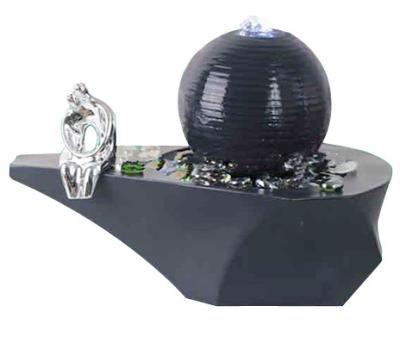 China Cast Ball Lighted Tabletop Water Fountain , Small Table Water Fountains for sale