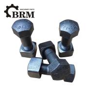 China Heavy Duty Excavator Track Bolts Black Finish Plow Bolts and Nuts 1/2 to 1-3/8 Inch for sale