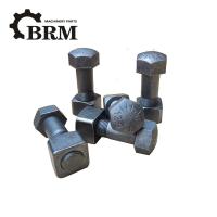 China Heavy Duty Excavator Track Bolts Black Finish Plow Bolts and Nuts 1/2 to 1-3/8 Inch for sale