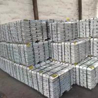 China Non Alloy DIN Silver Aluminium Zinc Ingot Metal 99.95 Purity Price Per Pound for sale