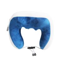 China Premium U Shape Portable Trip Neck Pillow Multifunction Adjustable Memory Foam Massage Heat for sale