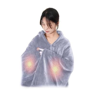 China Portable Electric Heated Blanket Graphene Infrared Heat Blanket USB Charging Convenience for sale