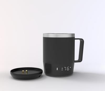 China Portable Smart Mug With Digital Temperature Control Rechargeable Battery Led Display And Spill Resistant Lid For Convenient for sale