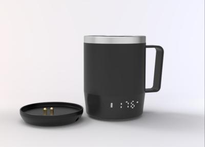 China Portable Stainless Steel Led Digital Temperature-Controlled Self-Heating Coffee Mug Factory Designed Smart Coffee Mug for sale