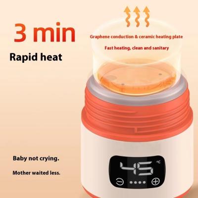 China Cordless Baby Bottle Warmer With Rechargeable Battery And Stainless Steel Liner Providing Heating And Precise Temperature Control for sale