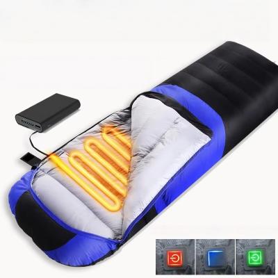 China Customize Waterproof Heated Sleeping Bag Multi 5V 2A USB Power SHEERFOND Outdoor Heated Sleeping Bag For Camping for sale
