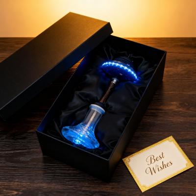 China Custom Portable cordless shisha hookah with long lasting battery and vibrant rgb lighting effects ideal for travel and outdoor for sale