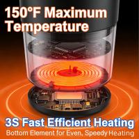China Wholesale Portable Self Heating Mug 5000 MAh Battery 18oz Coffee Warmer Rechargeable Self Heating Travel Mug for Office for sale