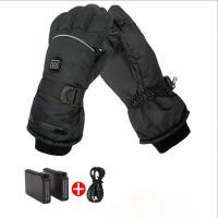 China Waterproof Heating Mittens Lithium Battery Heated Gloves Rechargeable Three-speed Temperature Control Heated Ski Mittens for sale