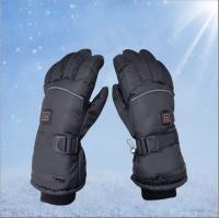 China Waterproof Heating Mittens Lithium Battery Heated Gloves Rechargeable Three-speed Temperature Control Heated Ski Mittens for sale