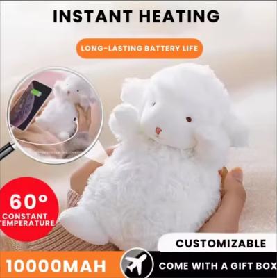 China Portable Plush Cute Electric Hand Warmer with Adjustable Thermostat Rechargeable USB Power Bank for Outdoor & RV Use for sale