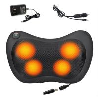 China OEM ODM Custom Comfortable Electric Heating Massage Neck Pillow Ergonomic Orthopedic Cervic Contour Head Woven U-shape Airplane for sale