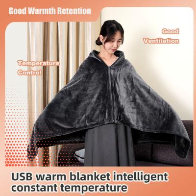 China Portable Wearable Electric Blanket Three Speed Temperature Control Graphene Infrared Heat Blanket with Digital Display for sale
