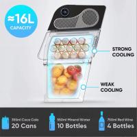 China New Y Portable Compact Thermoelectric Vehicle Mini Car Refrigerator for Tesla Model Y 16L Capacity Digital Display for Outdoor for sale