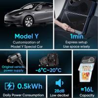 China New Y Portable Compact Thermoelectric Vehicle Mini Car Refrigerator for Tesla Model Y 16L Capacity Digital Display for Outdoor for sale