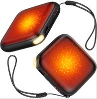 China Rechargeable 2-Pack 6000mAh Hand Warmers Fast Heating LED Light for Certified 1 Year Warranty-Portable Pocket Heater for Outdoor for sale