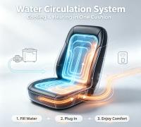 China Car water-cooled hot seat cushion operating at standard 12V voltage with total rated power 84W ensuring safe and energy consumption for sale