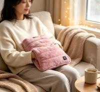 China USB rechargeable Hand Warmer with soft crystal fabric compact portable design ideal for office outdoor and travel providing steady gentle warmth for sale