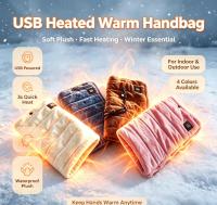 China USB rechargeable Hand Warmer with soft crystal fabric compact portable design ideal for office outdoor and travel providing steady gentle warmth for sale