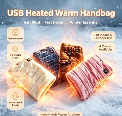 China USB rechargeable Hand Warmer with soft crystal fabric compact portable design ideal for office outdoor and travel providing steady gentle warmth for sale