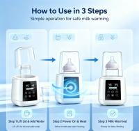 China 200W Electric Baby Bottle Warmer 30‑65℃ Temperature Control Dry Burning Protection Auto Shut‑Off Milk Warmer for Breastmilk Storage Bags Glass PP Silicone Baby Bottles for sale