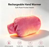China Bucket Shaped Rechargeable Hand Warmer, Crystal Ultra Soft Adjustable Temperature Electric Heated Hand Pouch, 12V 2A DC Charging Heating Pad for Home School Outdoor Travel for sale