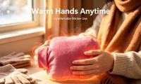 China Bucket Shaped Rechargeable Hand Warmer, Crystal Ultra Soft Adjustable Temperature Electric Heated Hand Pouch, 12V 2A DC Charging Heating Pad for Home School Outdoor Travel for sale