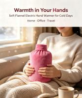 China Bucket Shaped Rechargeable Hand Warmer, Crystal Ultra Soft Fabric, Adjustable Temperature, DC Charging Portable Electric Heated Hand Pouch, Custom Color OEM ODM for sale