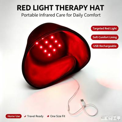 China Red Light Therapy Cap, Graphene Film Thermal Heat Cap, Fast Heating Far-Infrared USB Charging Hair Care Cap for sale