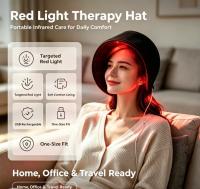 China Red Light Therapy Cap, Graphene Film Thermal Heat Cap, Fast Heating Far-Infrared USB Charging Hair Care Cap for sale