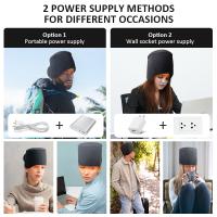 China Graphene infrared thermal cap, USB charging fast heating red light treatment cap, household scalp care outdoor wearable hair care heating cap for sale