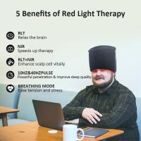 China Red Light Therapy Cap with RLT & NIR, 10Hz&40Hz Pulse Breathing Mode Scalp Therapy Hat for Brain Relaxation, Improving Sleep & Relieve Stress for sale