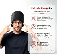 China 660nm Red Light Therapy Cap with Graphene Far-Infrared Heating, 3 Therapy Modes & 1H Auto Shut Off, Portable Infrared Light Cap for Scalp Treatment for sale