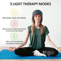 China Graphene Far Infrared Heating Red Light Therapy Cap, Portable 660nm Infrared Light Hat with Auto Shut-Off for Anytime Home or office Scalp Therapy for sale