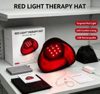 China Graphene Far Infrared Heating Red Light Therapy Cap, Portable 660nm Infrared Light Hat with Auto Shut-Off for Anytime Home or office Scalp Therapy for sale