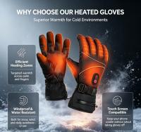 China Electric Heated Gloves, Graphene Sheet Battery Powered 5V Heating Gloves, 40-65℃ Adjustable Windproof Waterproof Thermal Warm Gloves for Skiing Cycling Camping Working for sale