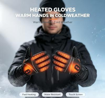China Graphene Sheet Electric Warm Gloves 5V Battery Operated Thermal Heating Gloves, Adjustable Temp Windproof Waterproof Heated Hand Warmers for Outdoor Sports Ski Cycling for sale