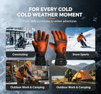 China Battery Powered Electric Heated Gloves Graphene Thermal Heating Gloves 40-65℃ Adjustable Windproof Waterproof Heated Hand Warmers Unisex Winter Gloves for Ski Cycling Motorcycle Outdoor Sports for sale